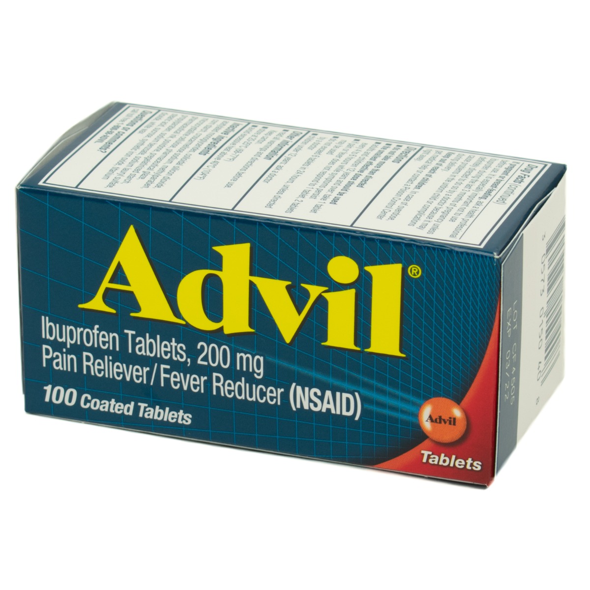 Advil - Coated Tablets - Box of 100 | Surgical Supply Service